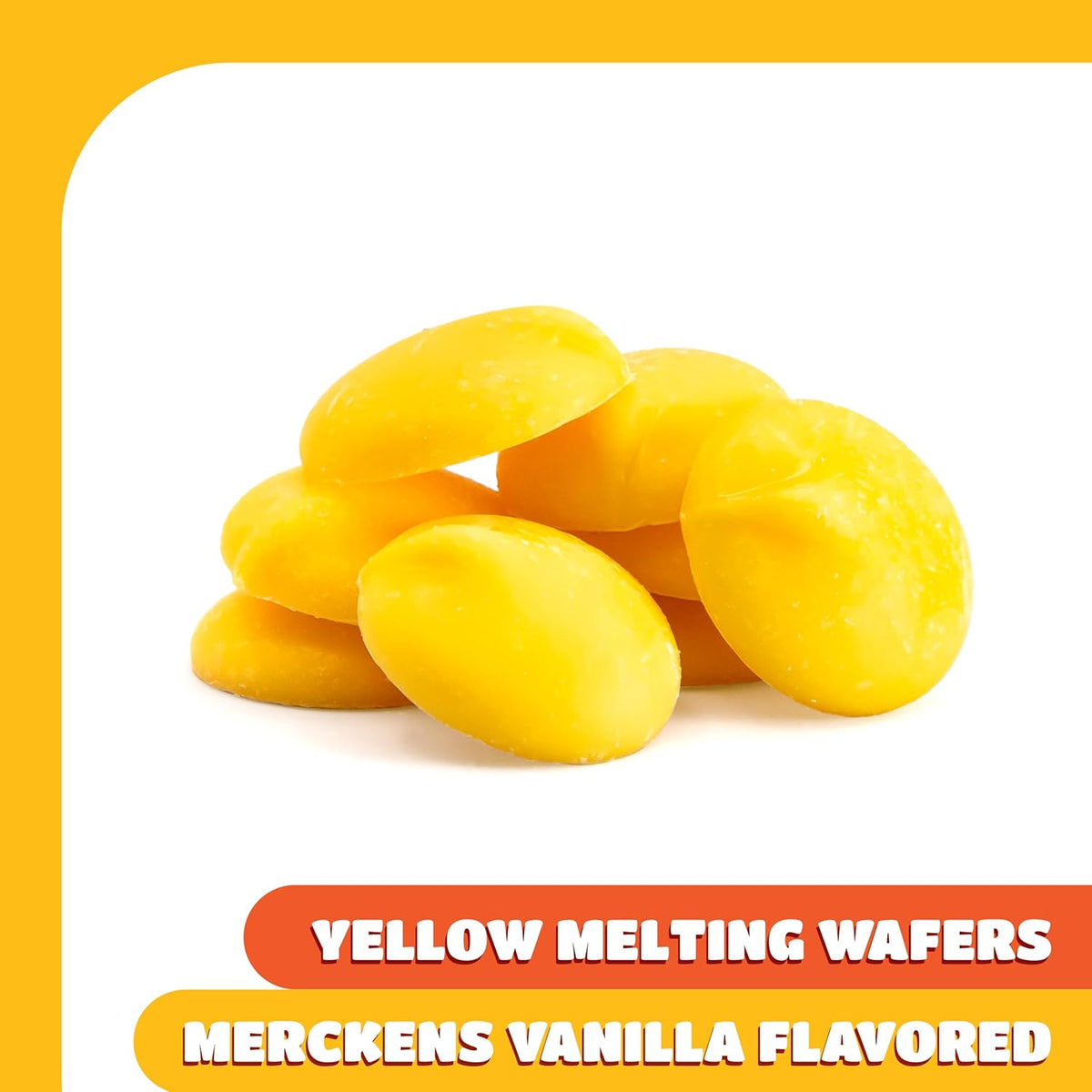 Merckens Yellow Coating Wafers - 1 Pound Bag – Smooth Vanilla Melts fo ...