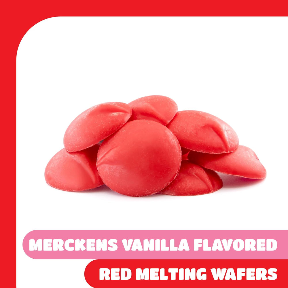 Merckens Chocolate Melts - 1 Pound Pack - Red Melting Chocolate for Di ...