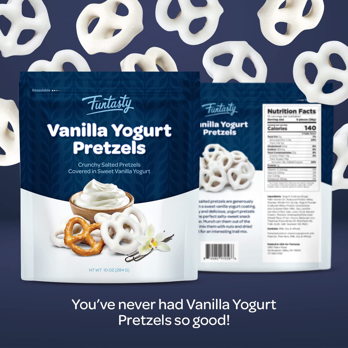 Vanilla Yogurt Pretzels | 5 Pound Box |8 Packs, 10 Ounces Each – Crazy ...