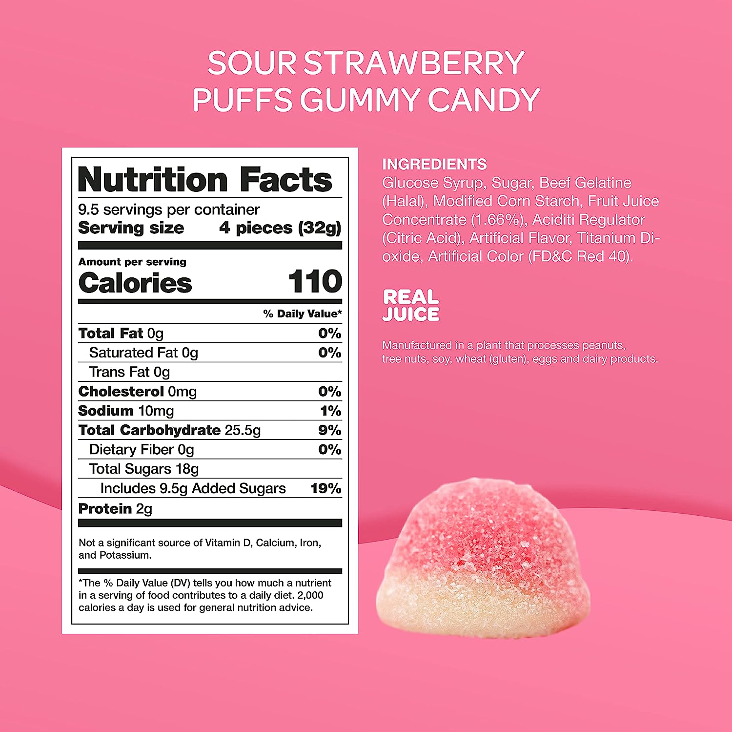 Sour Strawberry Puffs Gummy Candy – Crazy Outlet Candy Store