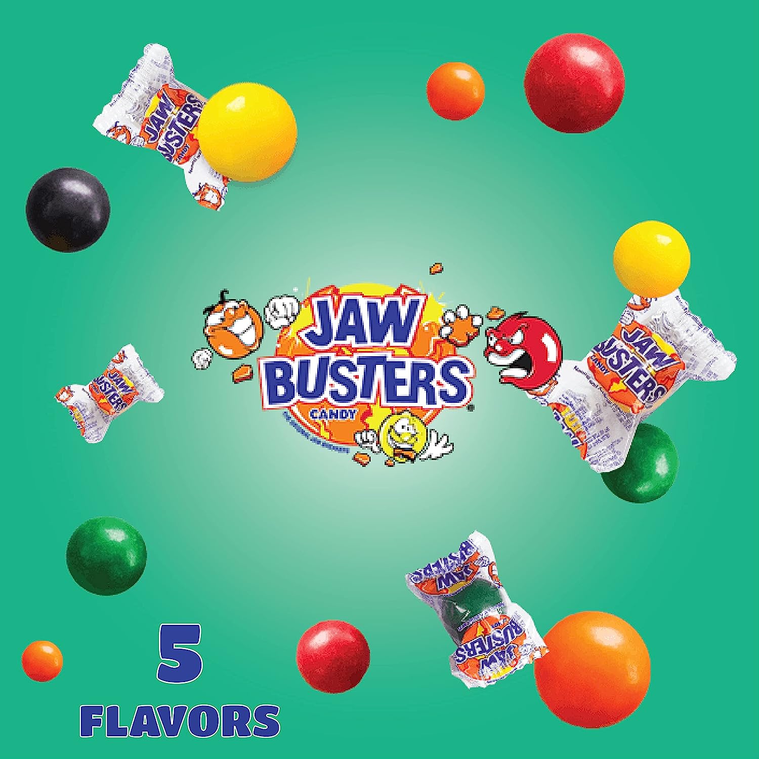Jaw Busters Assorted Fruit Hard Candy, Bulk Pack 2 Pounds – Crazy ...