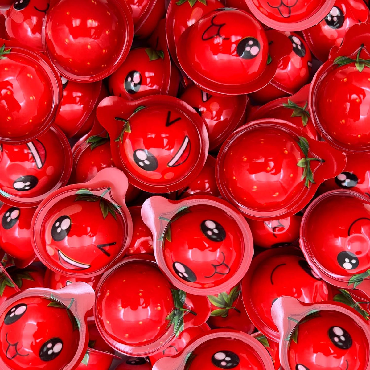 Funtasty Strawberry Gummy Balls Candy with Jam Center, 19-Ounce Jar (3 ...