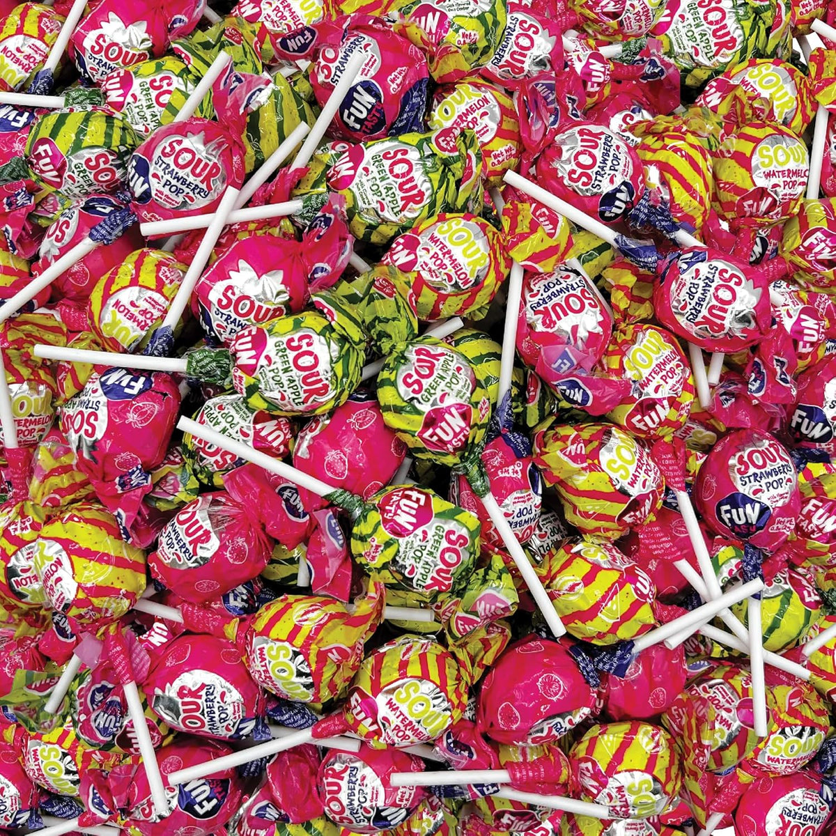 Sour Assorted Gum-Filled Fruit Lollipops (2-Pound Pack) – Crazy Outlet ...