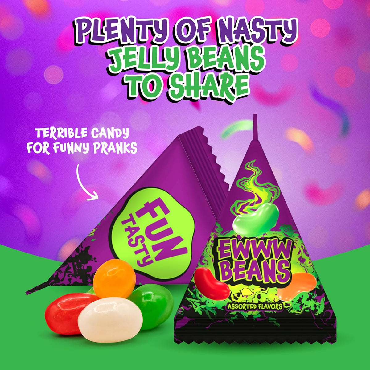 Ewww Beans Gross Jelly Beans - 60 Count Bag (12 Oz) - Weird Candy - Na ...